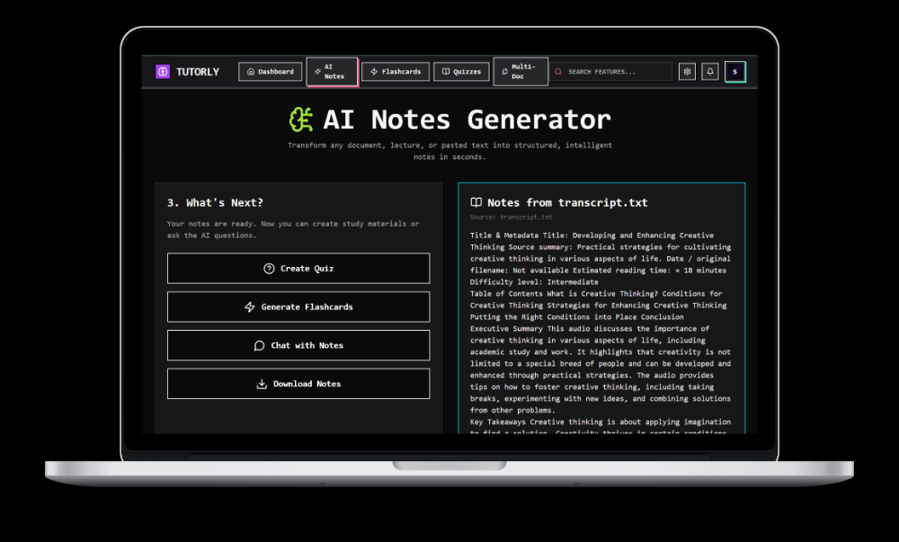 Tutorly - Your AI Study Partner